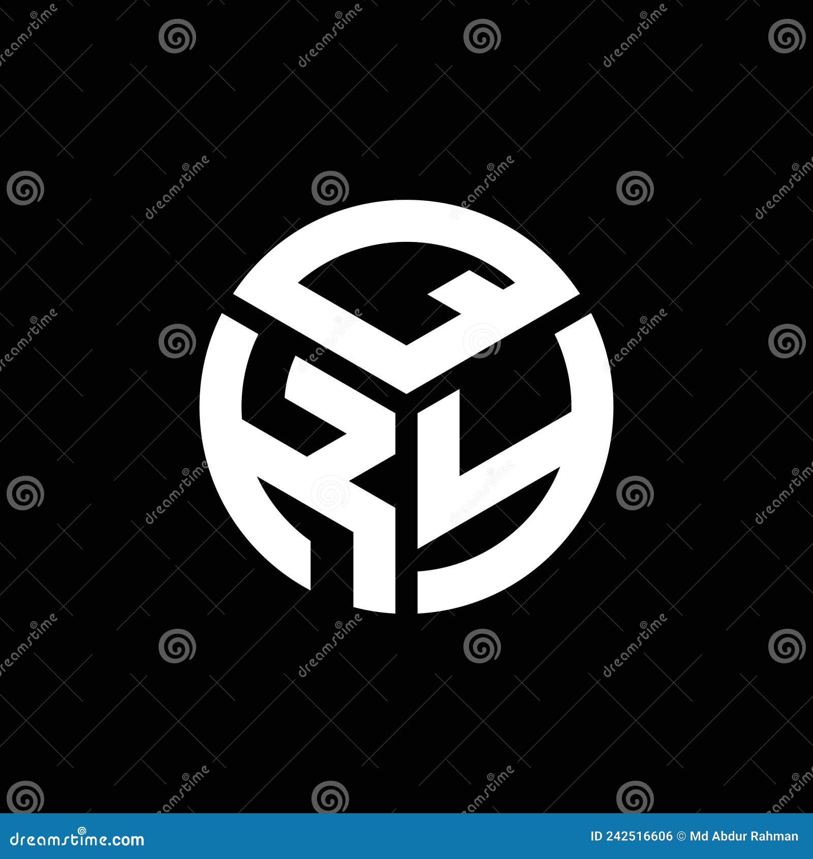 QKY Letter Logo Design on Black Background. QKY Creative Initials ...