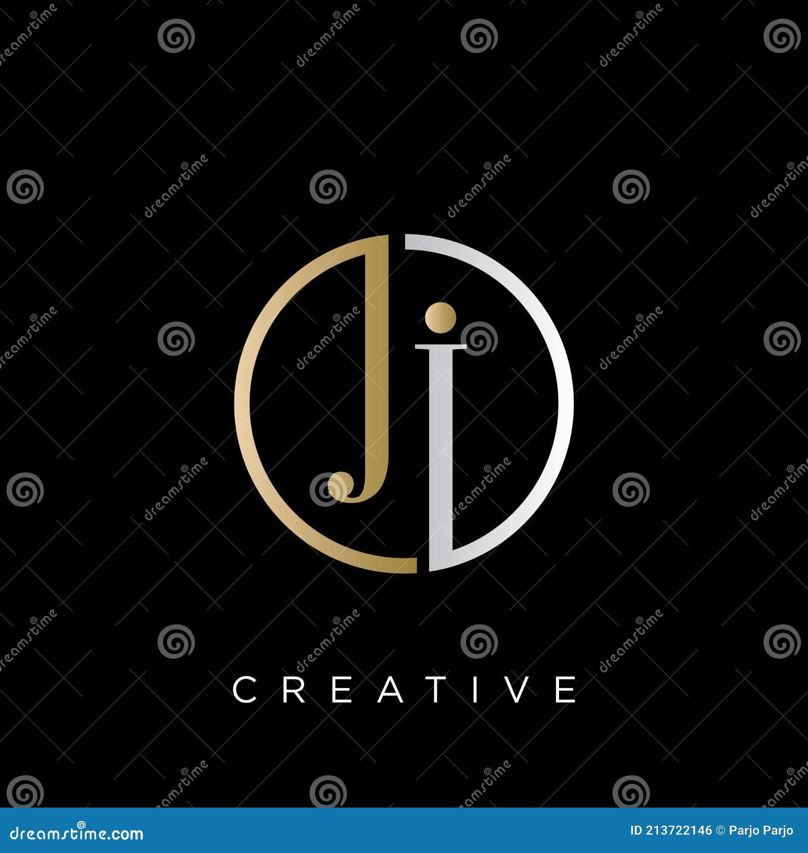 JI Luxury Logo Design Vector SYMBOL Stock Vector - Illustration of ...