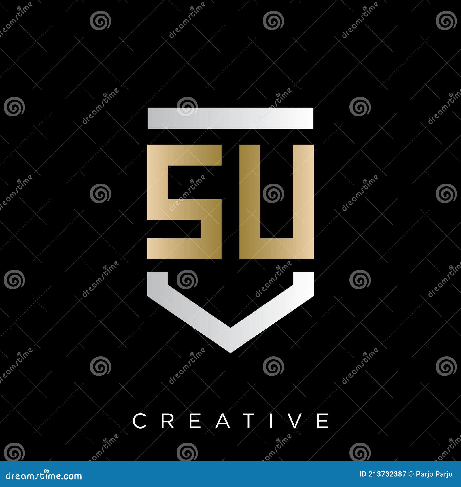SU LOGO SHIELD Luxury Design Vector SYMBOL Stock Vector - Illustration ...