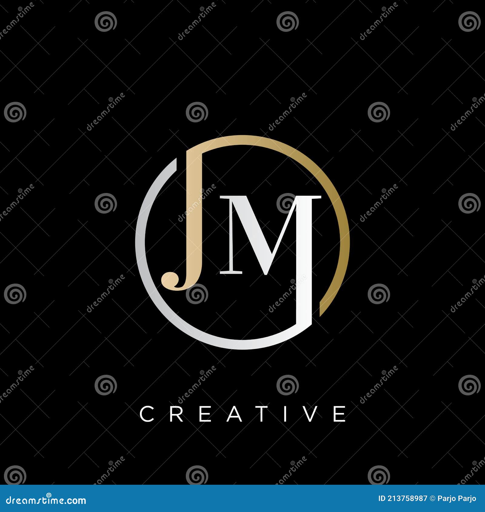 Jm Logoluxury Design Vector SYMBOL Stock Illustration - Illustration of ...