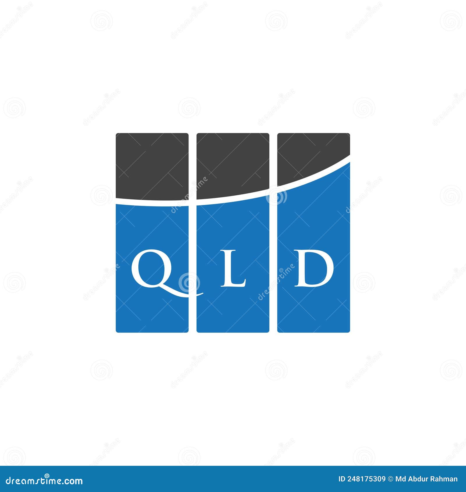 QLD Letter Logo Design on WHITE Background. QLD Creative Initials ...