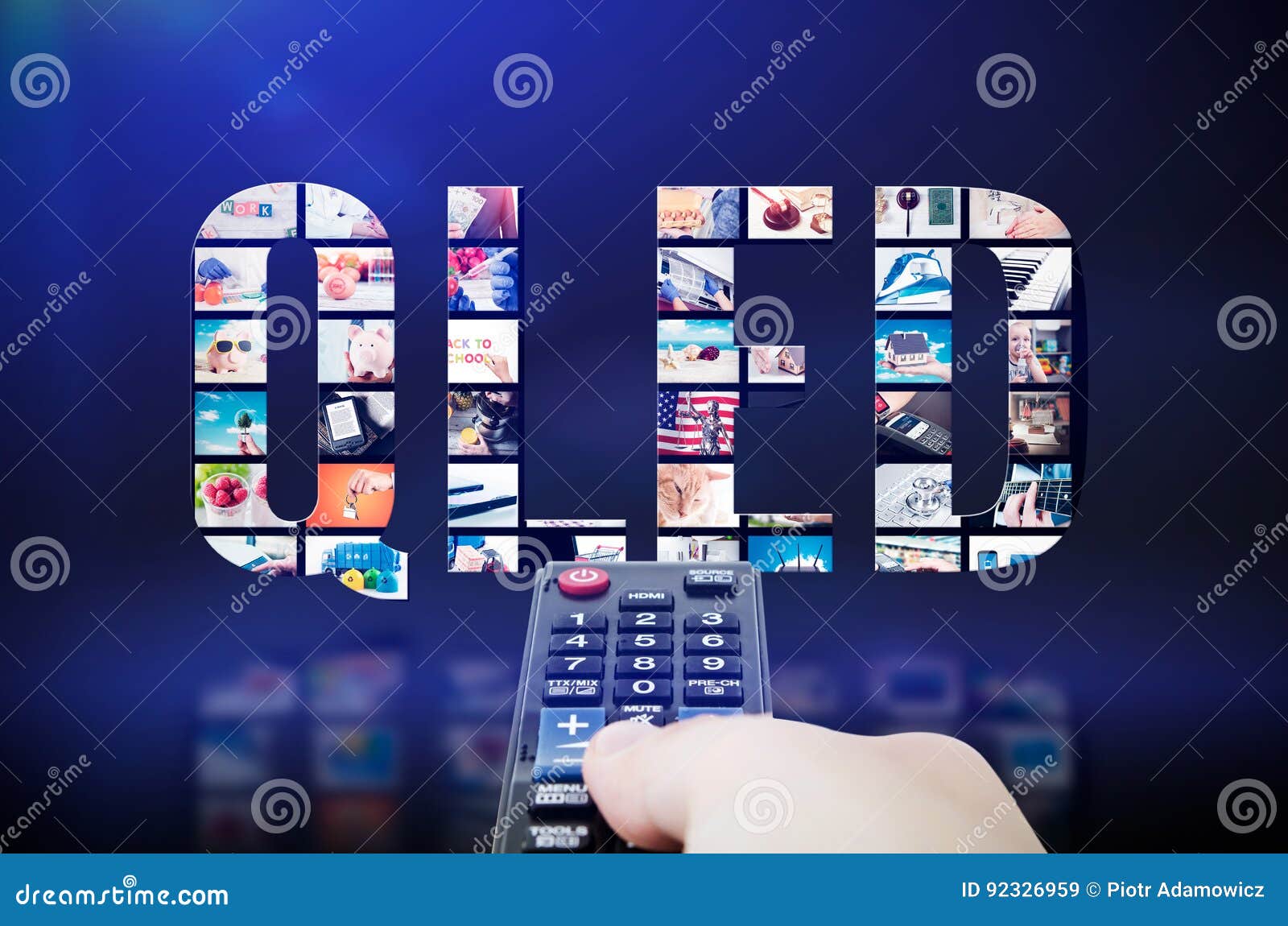 QLED Quantum Dot Tv Display Innovation Technology Stock Image - Image ...
