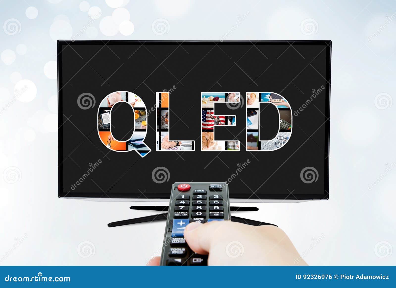 QLED Quantum Dot Tv Display Innovation Technology Stock Photo - Image ...