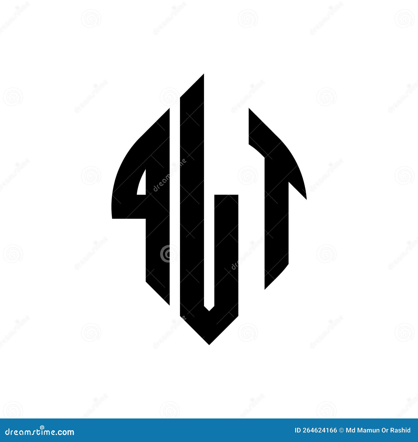 QLT Circle Letter Logo Design with Circle and Ellipse Shape. QLT ...