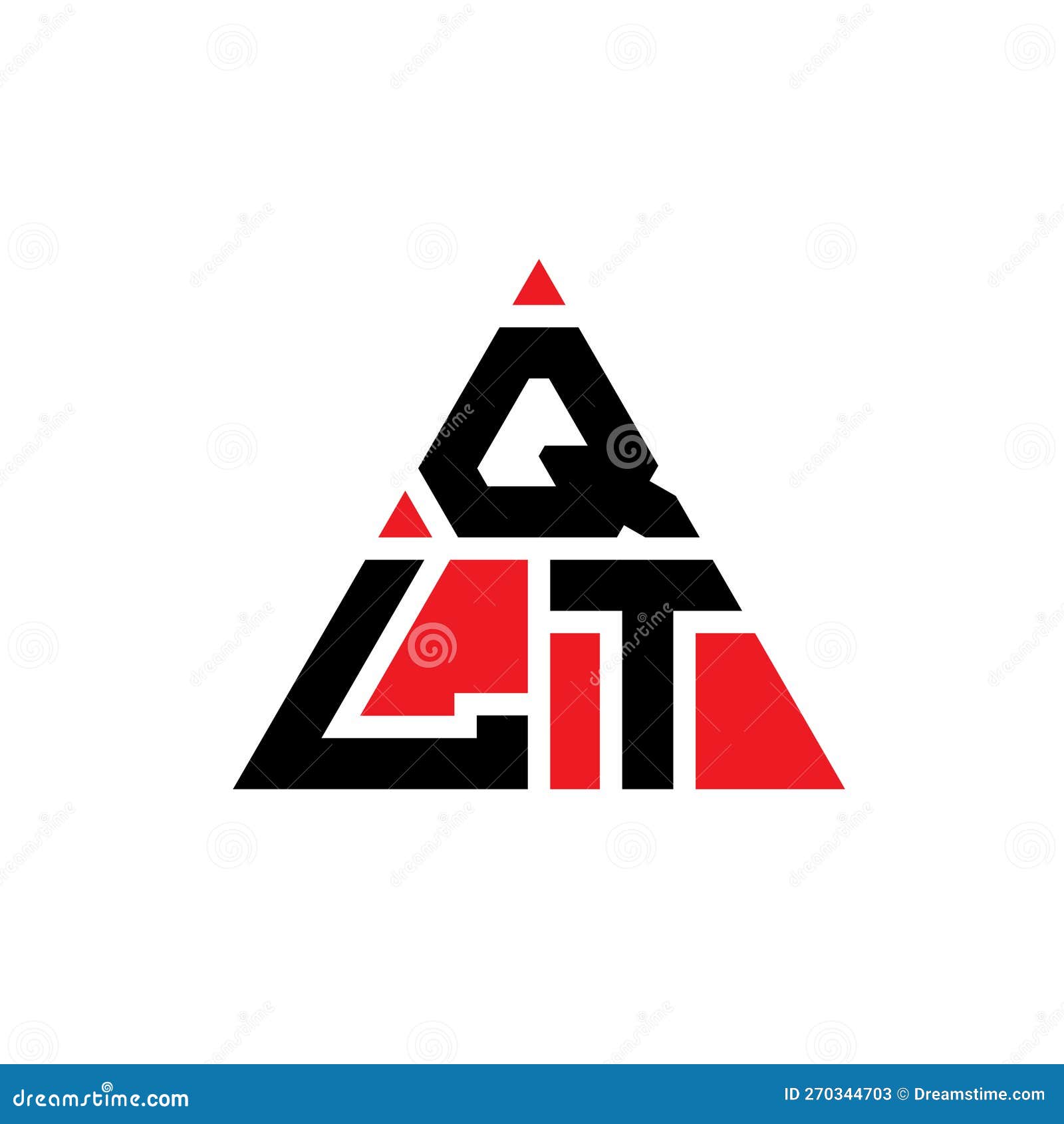 QLT Triangle Letter Logo Design with Triangle Shape. QLT Triangle Logo ...