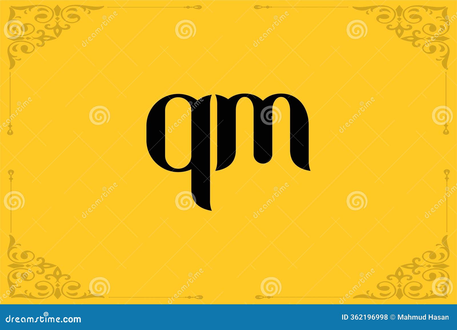 QM abstract luxury logo stock vector. Illustration of sign - 362196998