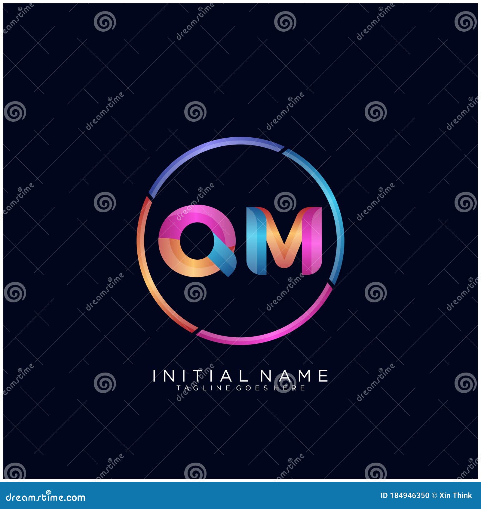 QM Letter Logo Icon Design Template Elements Stock Vector ...