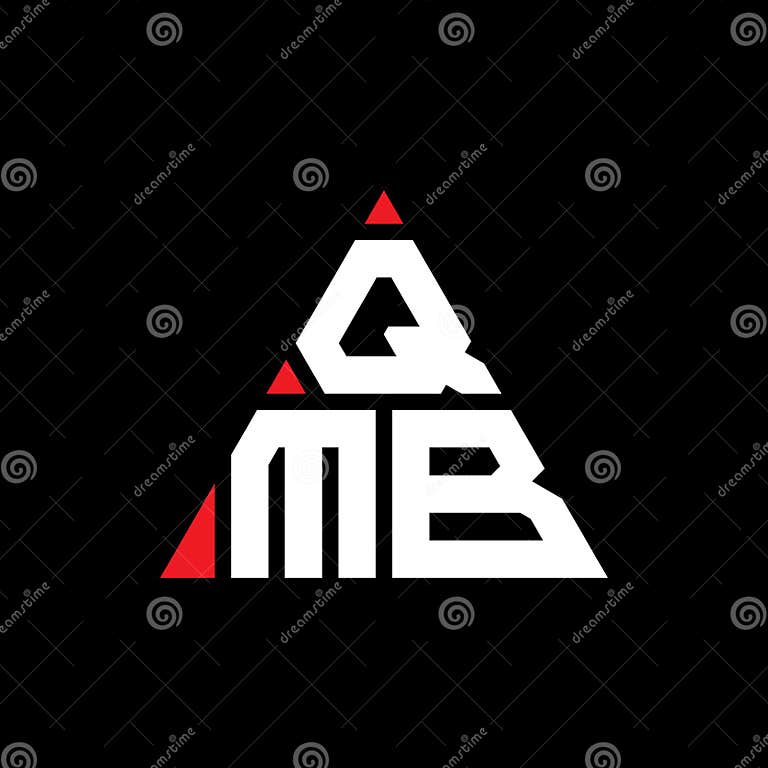 QMB Triangle Letter Logo Design with Triangle Shape. QMB Triangle Logo ...