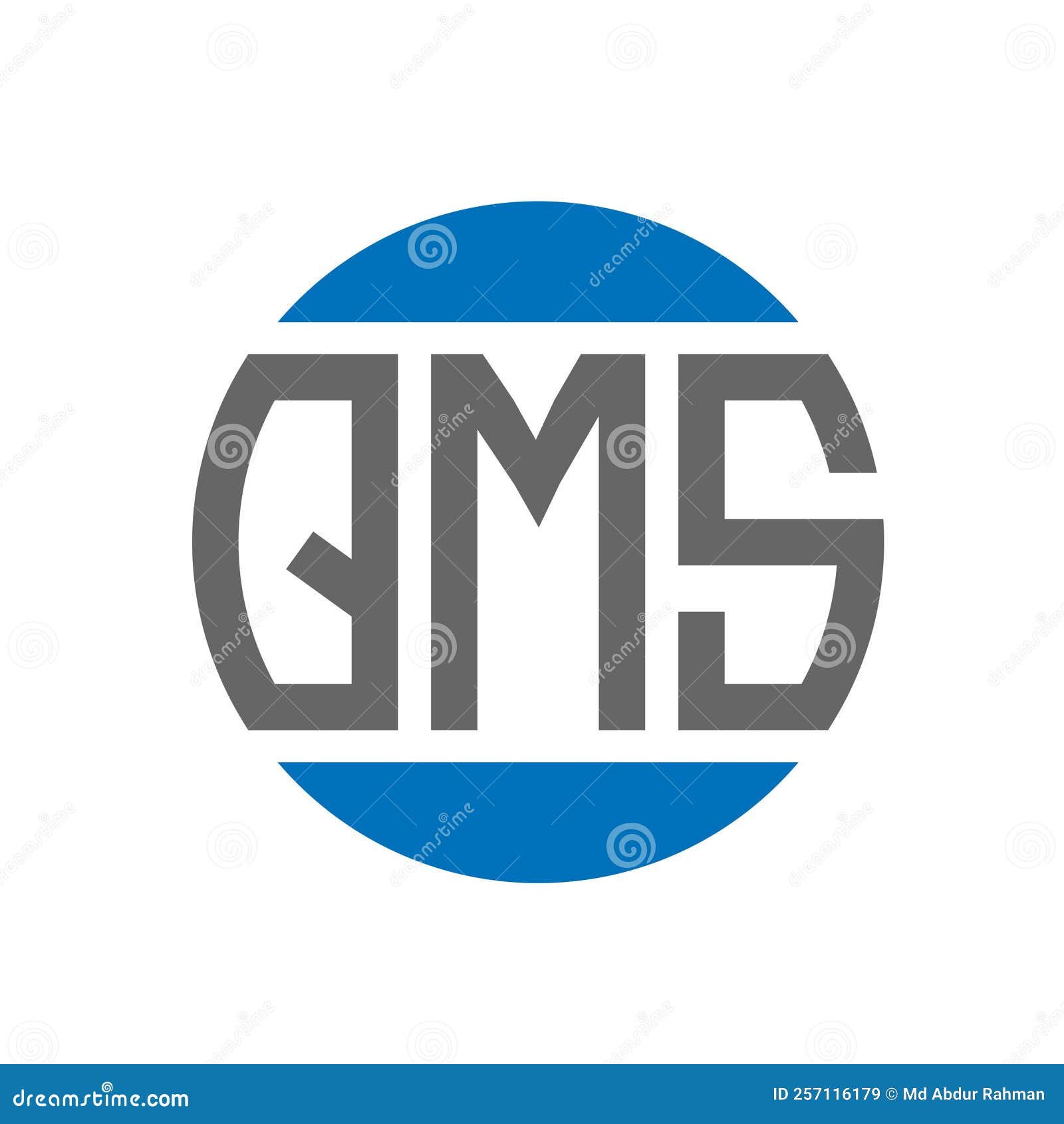 QMS Letter Logo Design on White Background. QMS Creative Initials ...