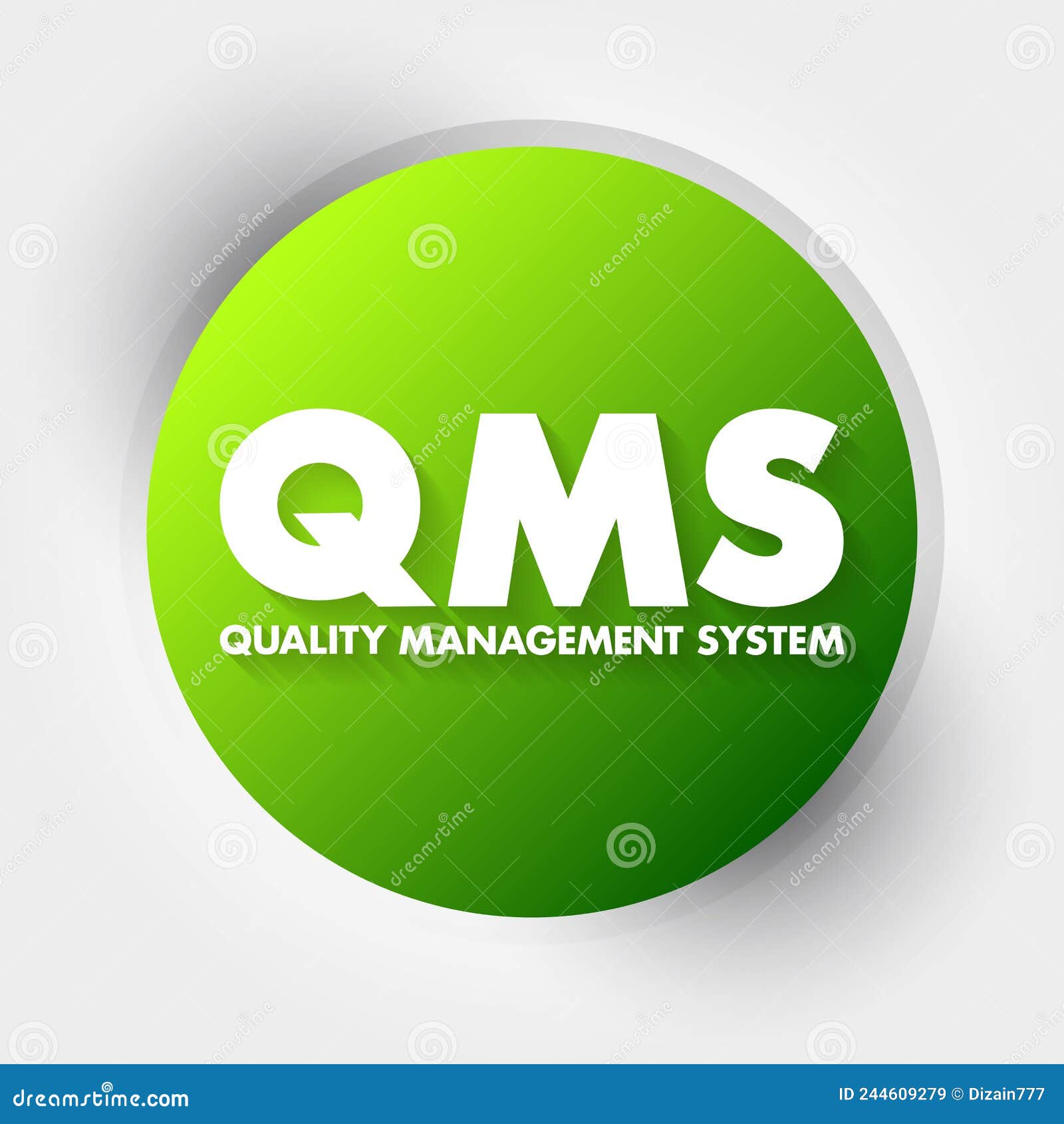 QMS - Quality Management System Acronym, Business Concept Background ...