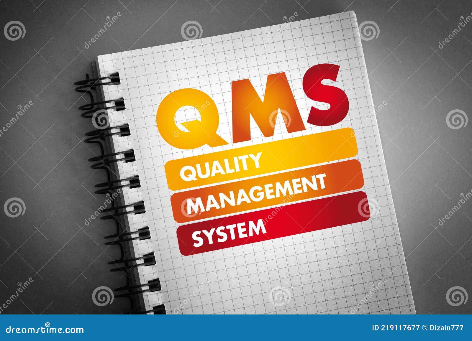 QMS - Quality Management System Acronym on Notepad, Business Concept ...