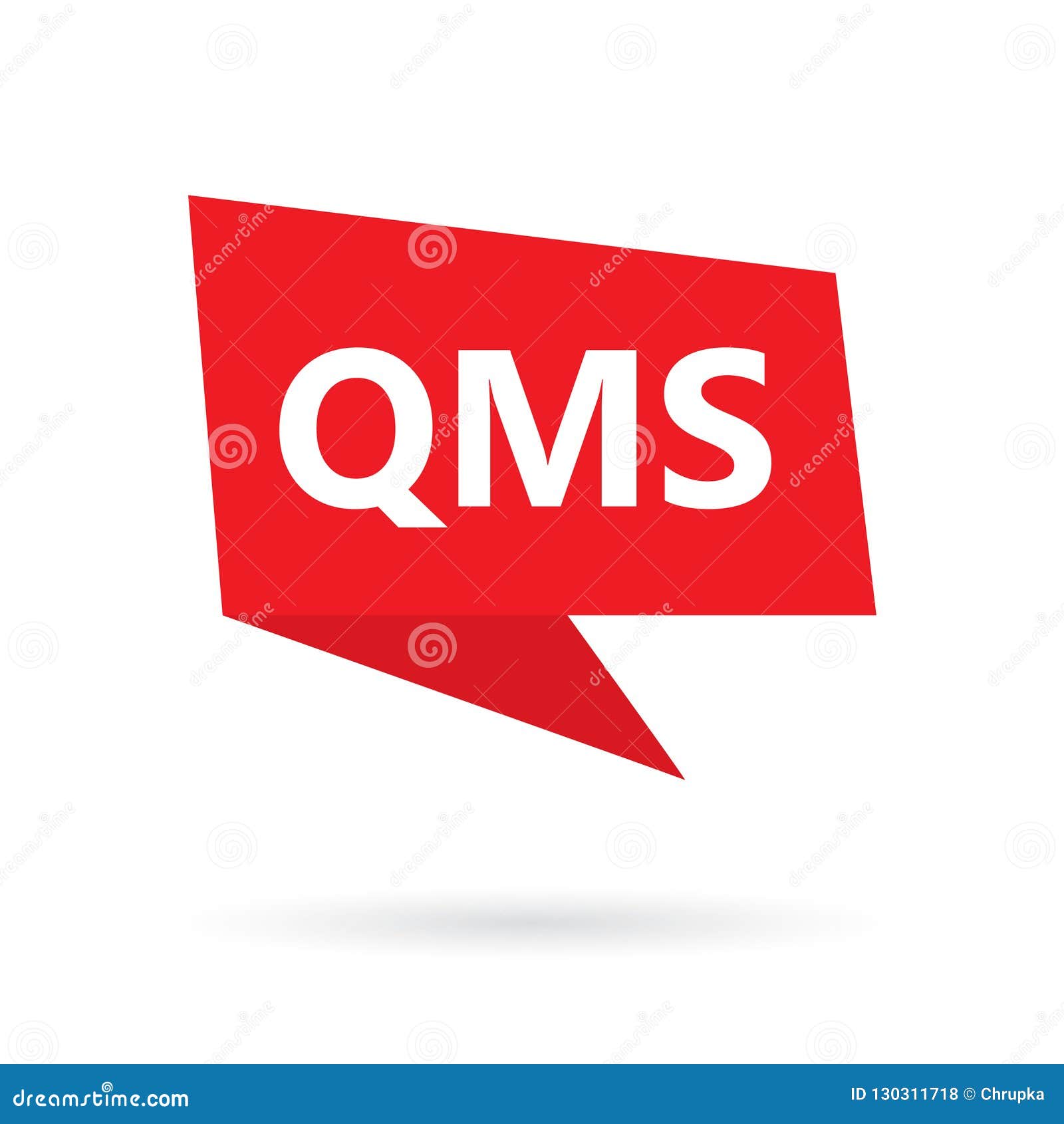 QMS Quality Management System Acronym on a Speach Bubble Stock Vector ...