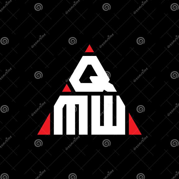 QMW Triangle Letter Logo Design with Triangle Shape. QMW Triangle Logo ...