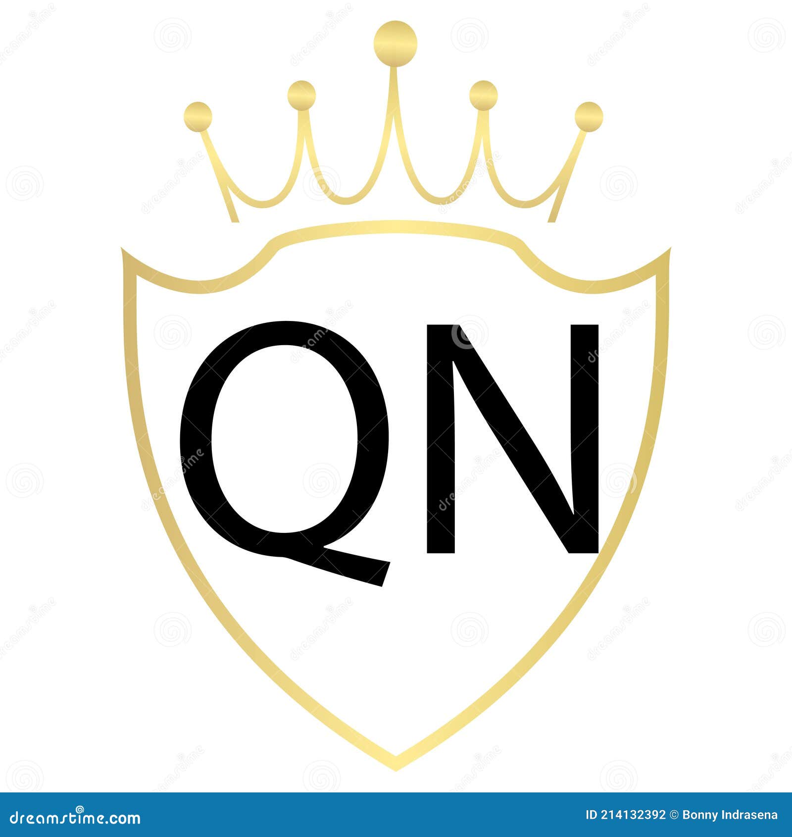 QN Letter Logo Design with Simple Style Stock Vector - Illustration of ...