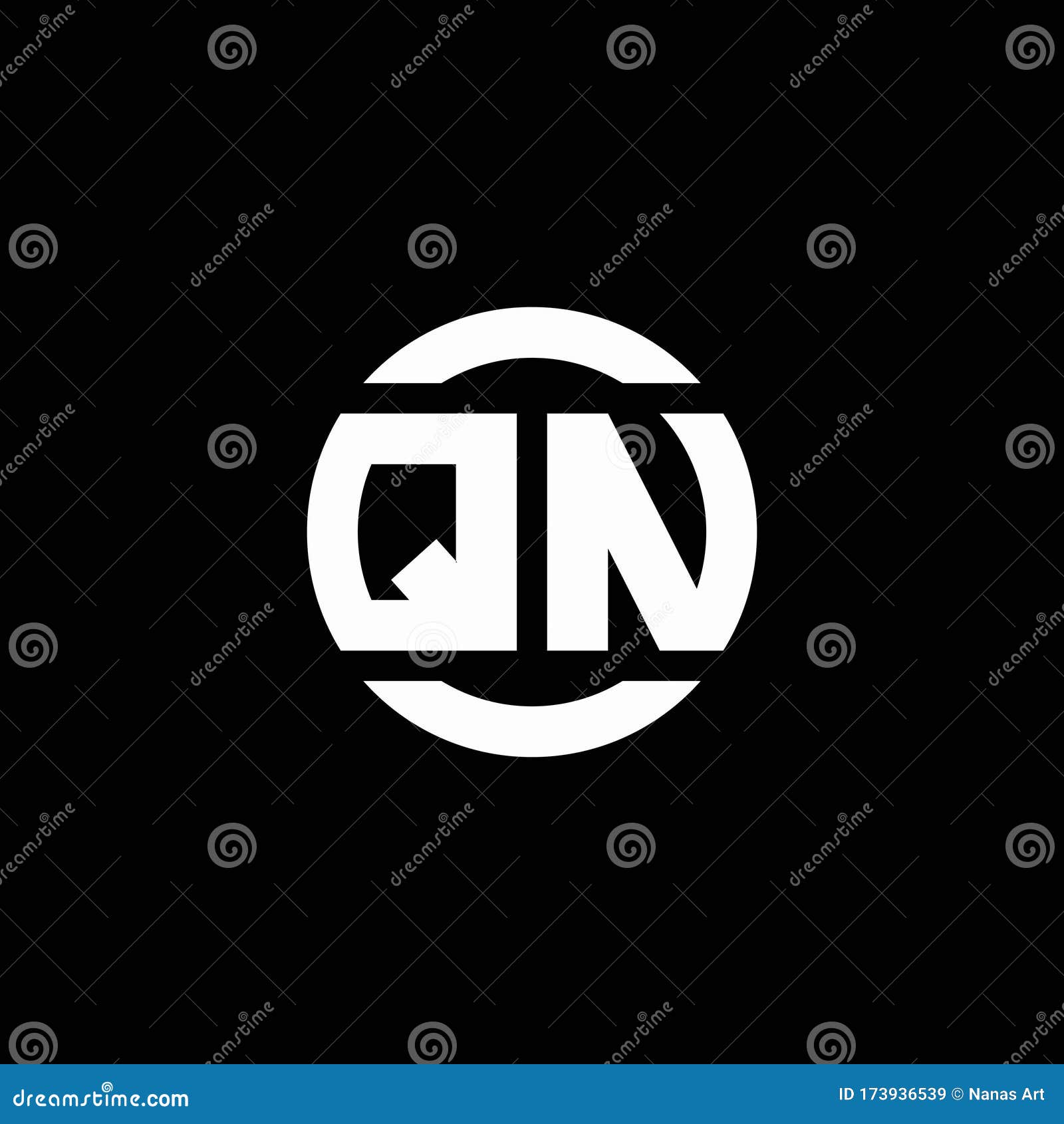 QN Logo Monogram Isolated on Circle Element Design Template Stock ...