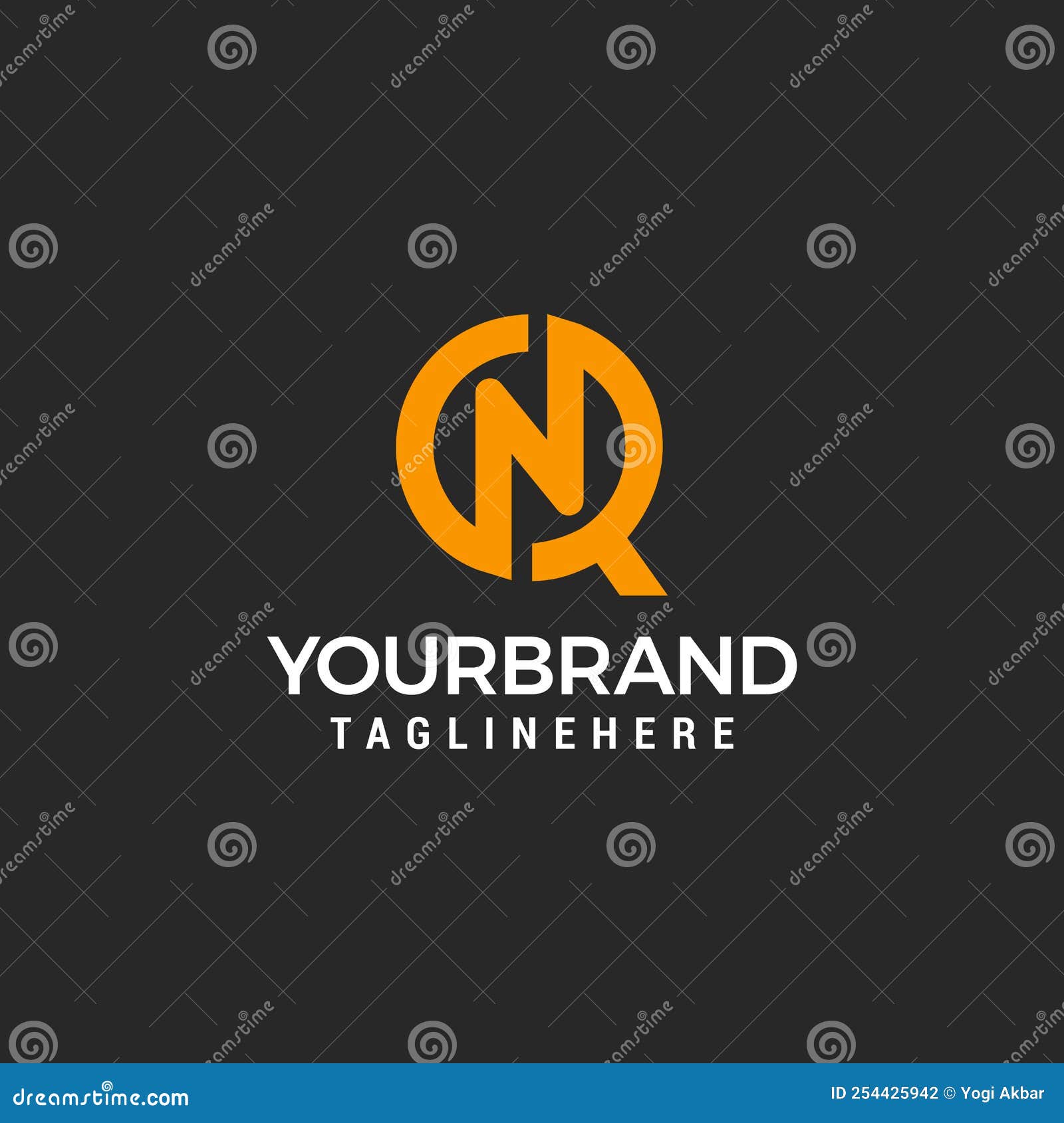 QN NQ Linked Logo Line Design Template Vector Stock Vector ...