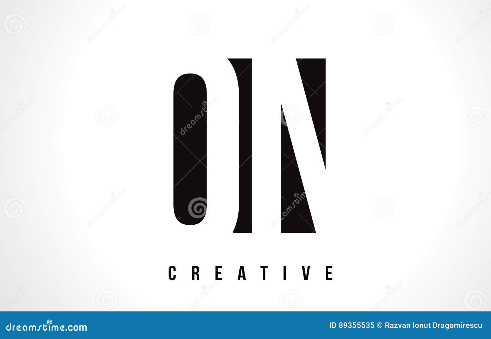 QN Q N White Letter Logo Design with Black Square. Stock Vector ...
