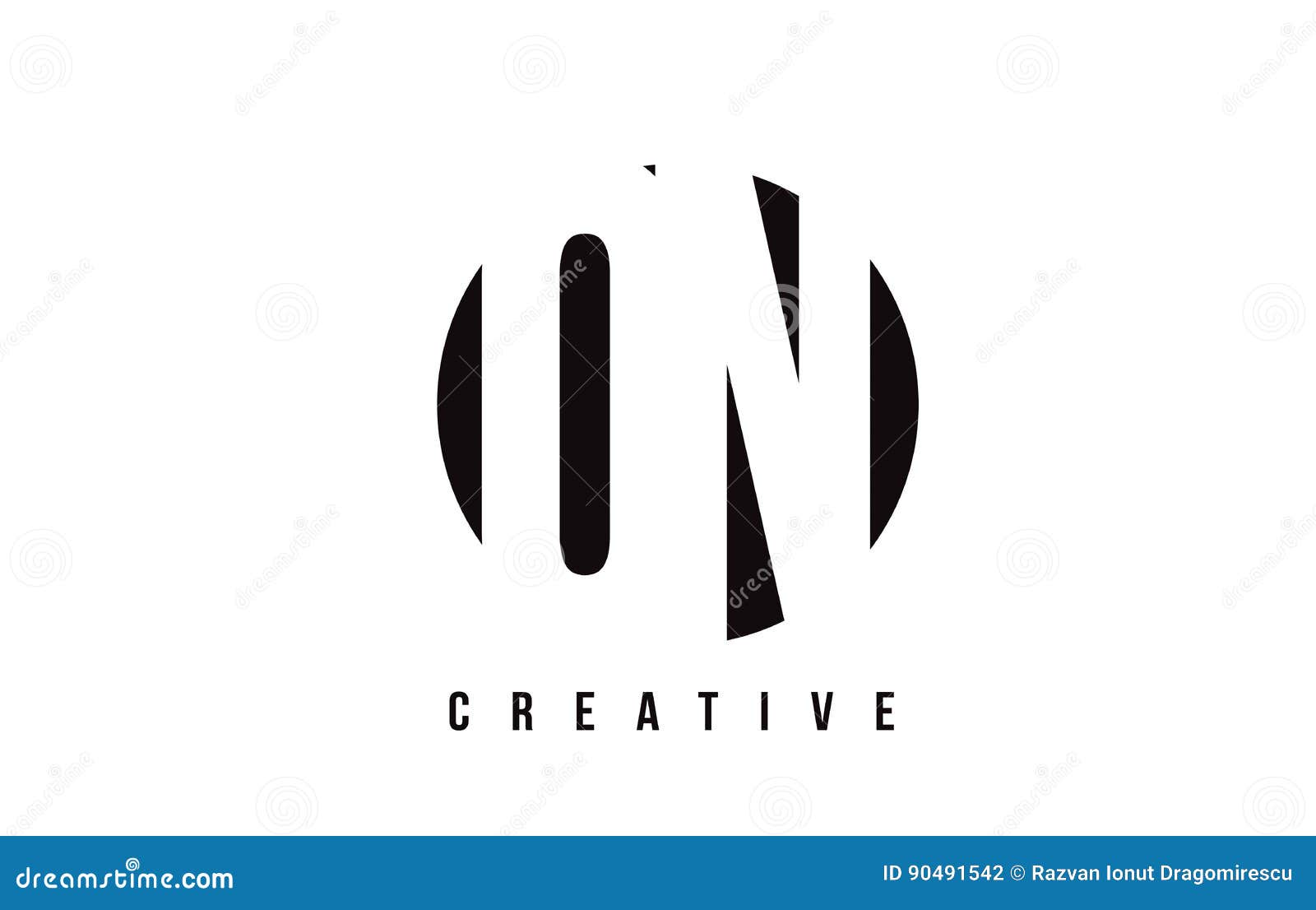 QN Q N White Letter Logo Design with Circle Background. Stock Vector ...