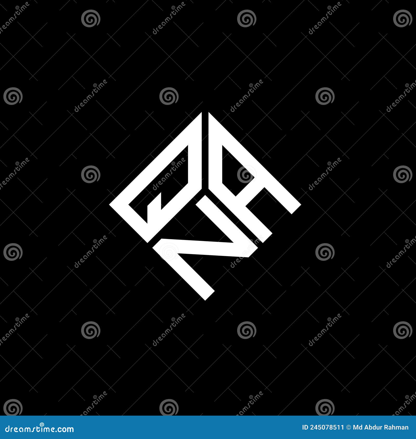 QNA Letter Logo Design on Black Background. QNA Creative Initials ...
