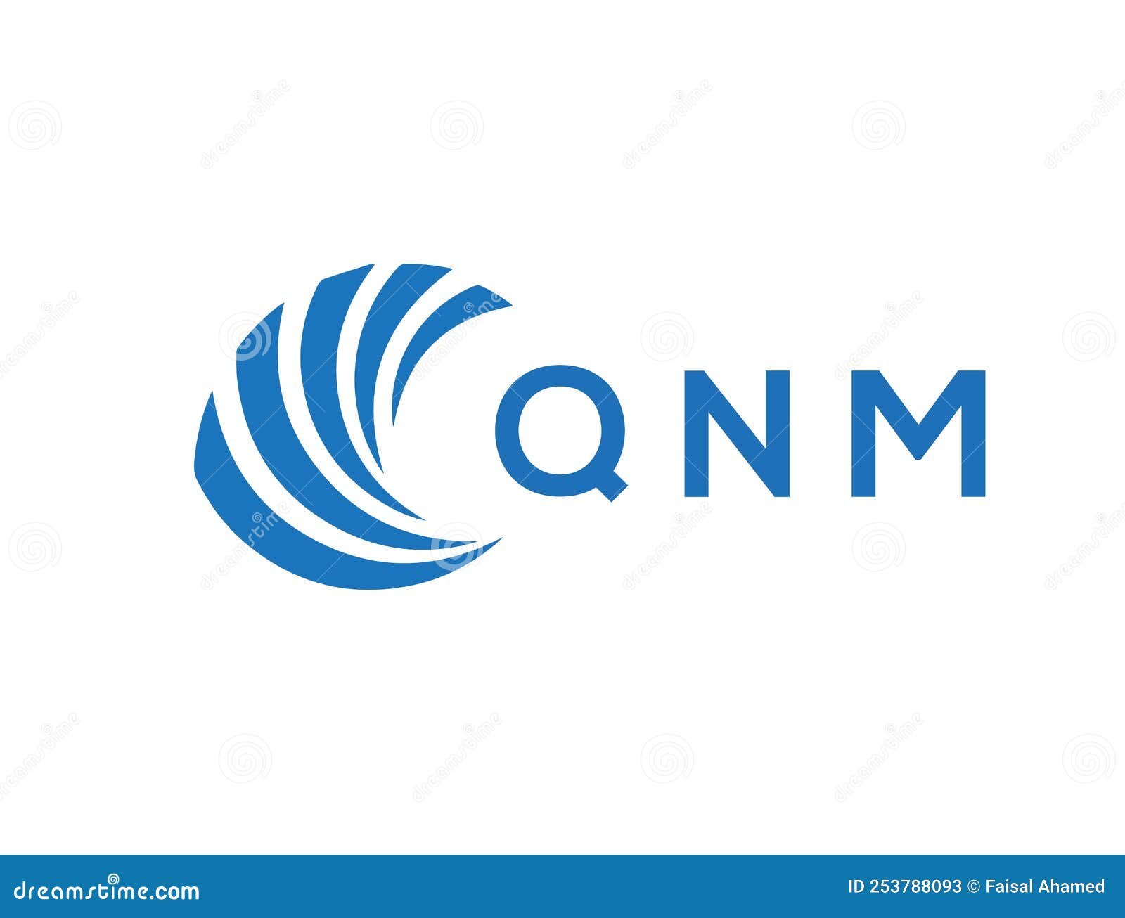 QNM Letter Logo Design on White Background. QNM Creative Circle Letter ...