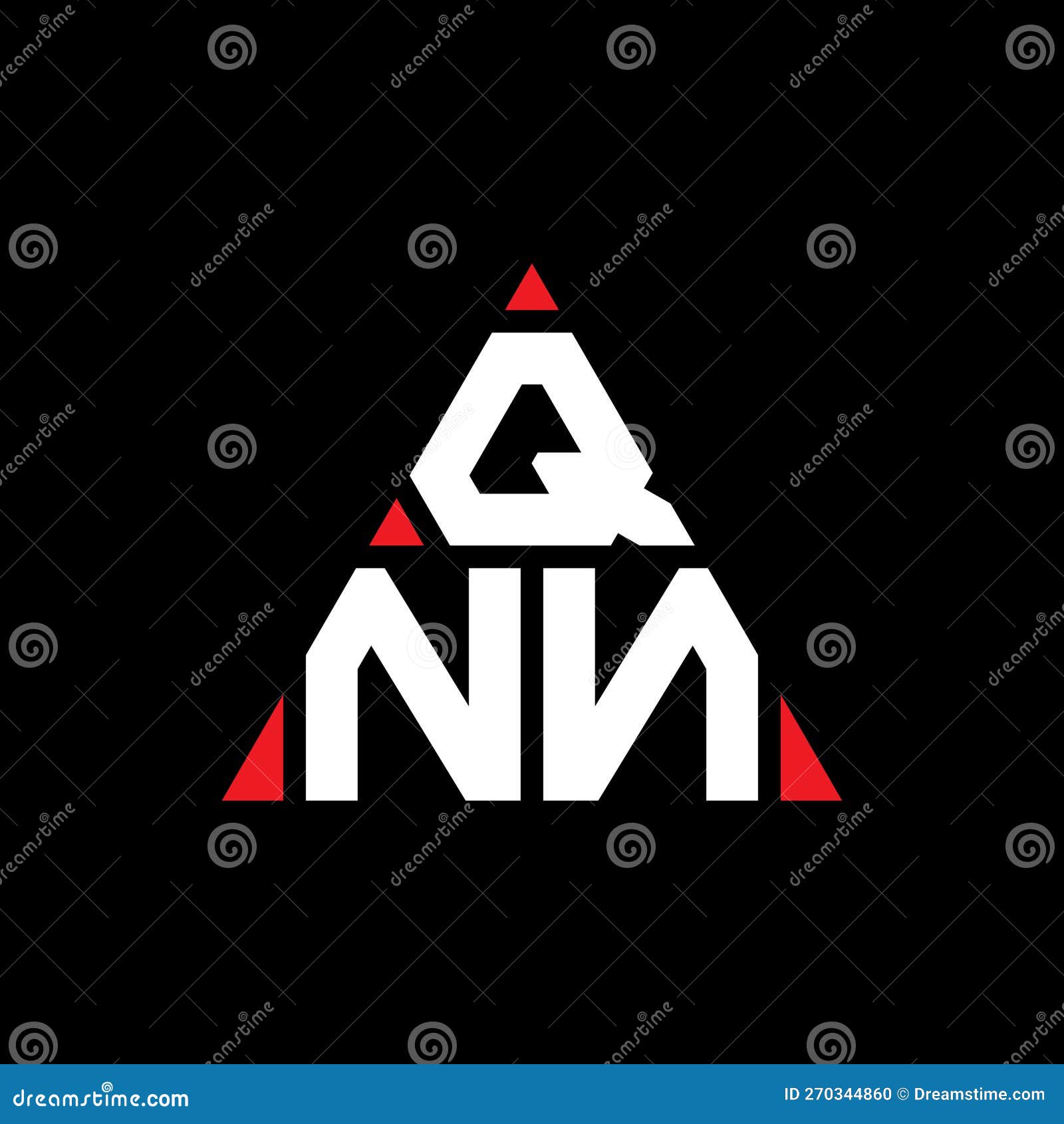 QNN Triangle Letter Logo Design with Triangle Shape. QNN Triangle Logo ...