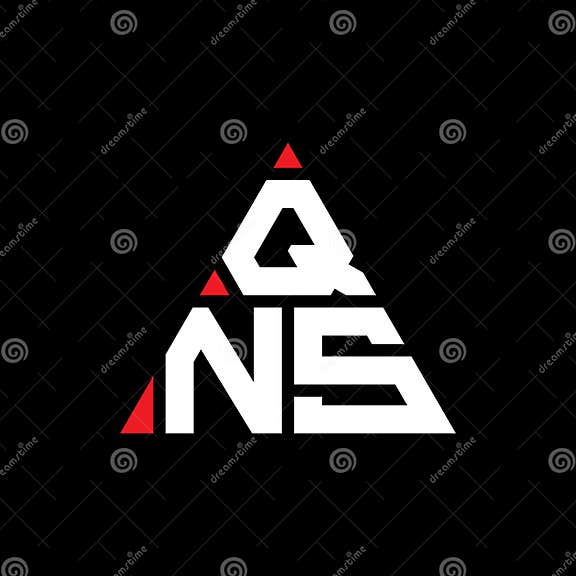 QNS Triangle Letter Logo Design with Triangle Shape. QNS Triangle Logo ...