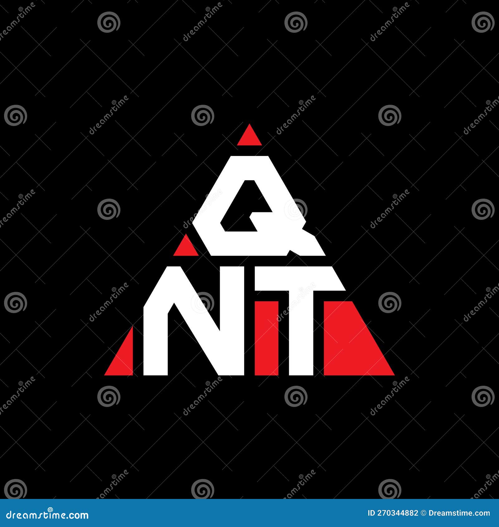 QNT Triangle Letter Logo Design With Triangle Shape. QNT Triangle Logo ...