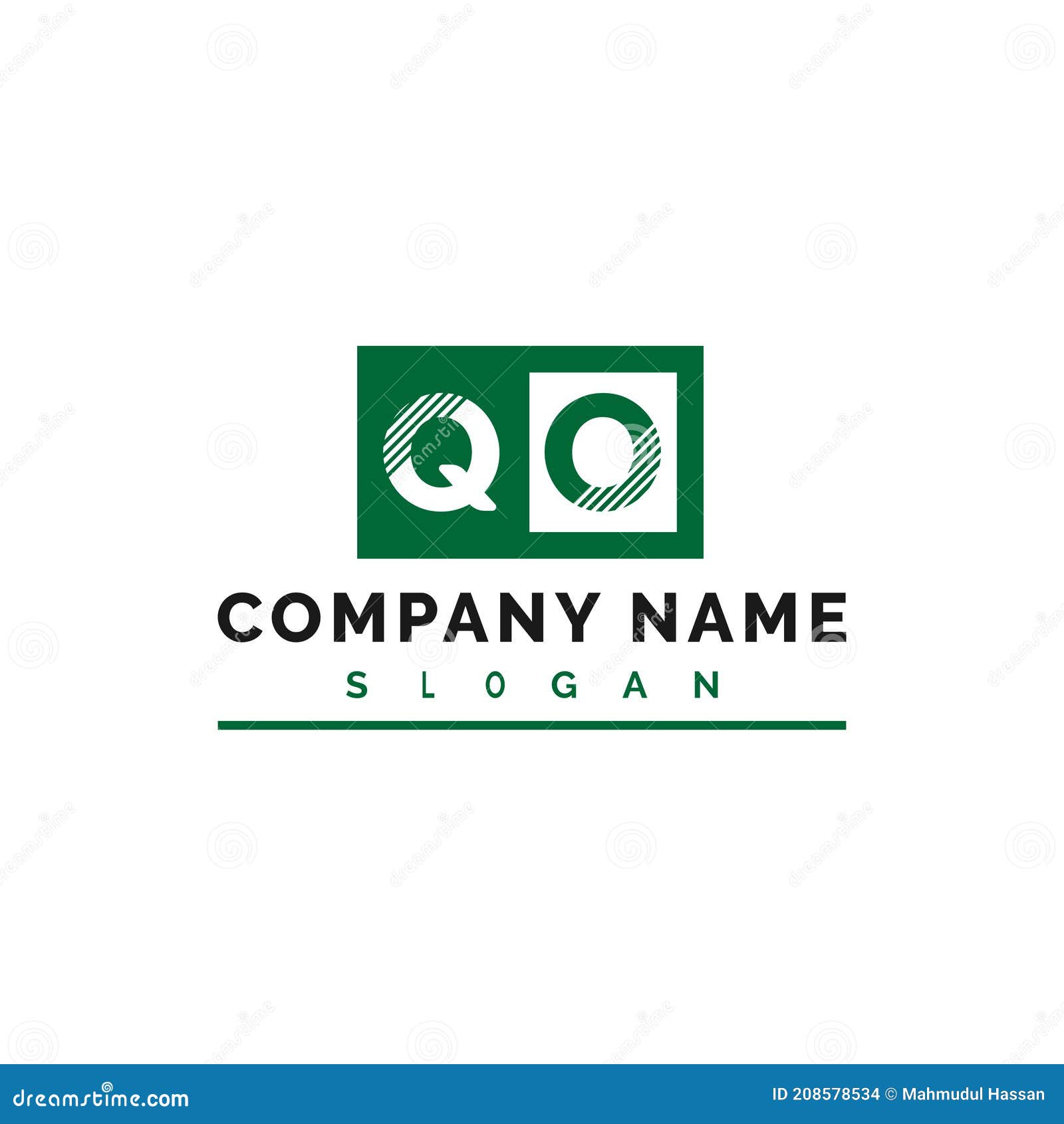QO Logo Design. QO Letter Logo Vector Illustration - Vector Stock ...