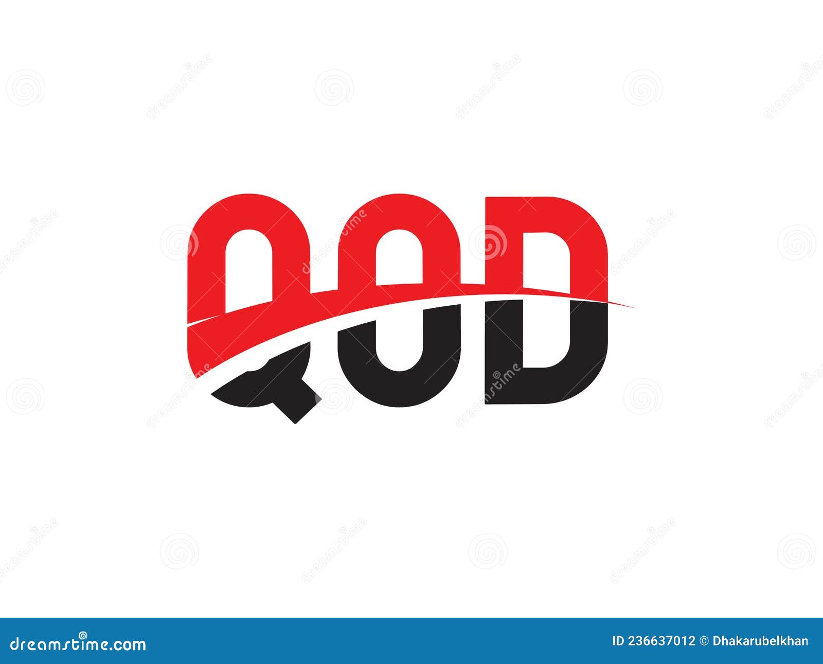 QOD Letter Initial Logo Design Vector Illustration Stock Vector ...