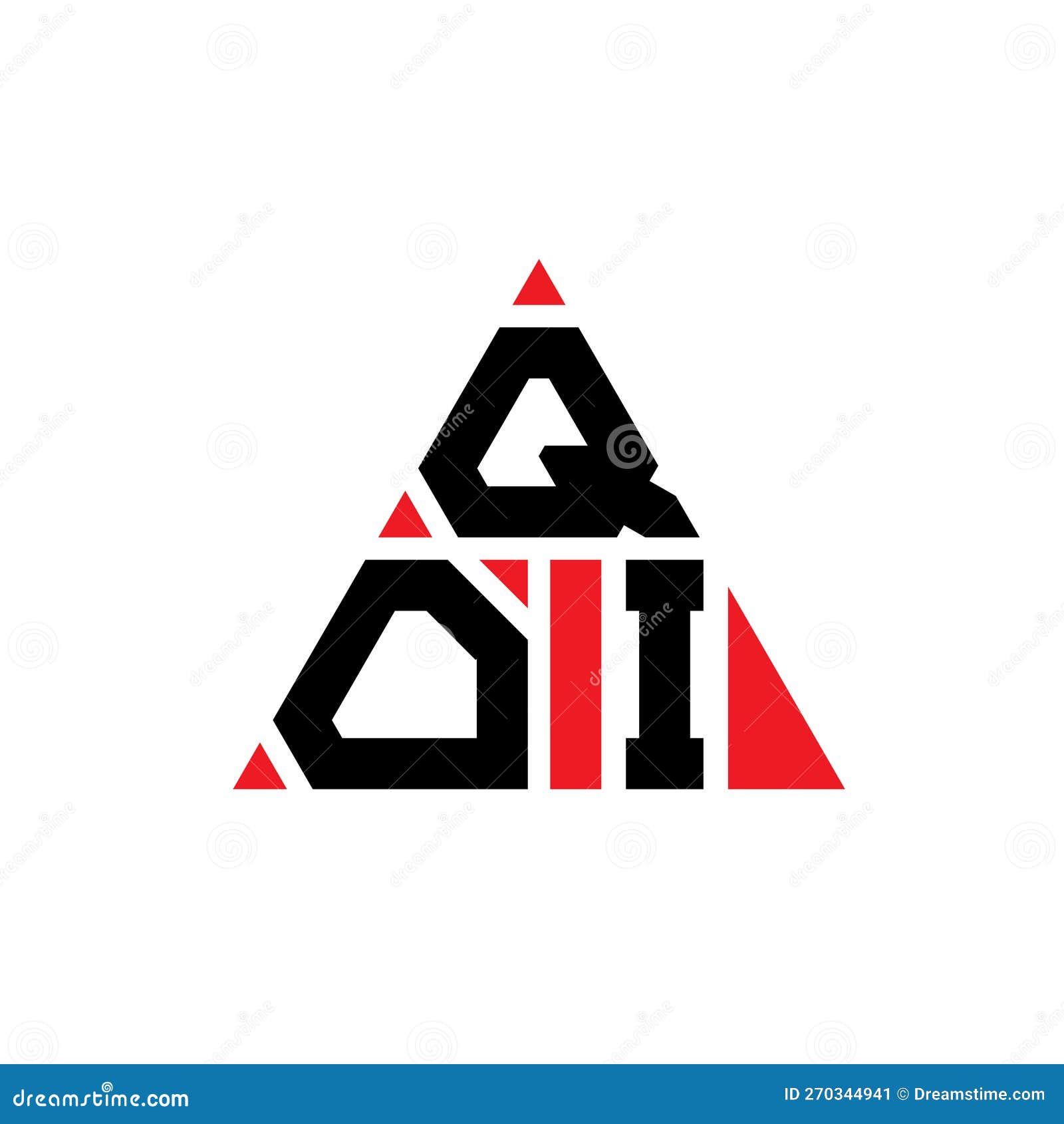 QOI Triangle Letter Logo Design with Triangle Shape. QOI Triangle Logo ...