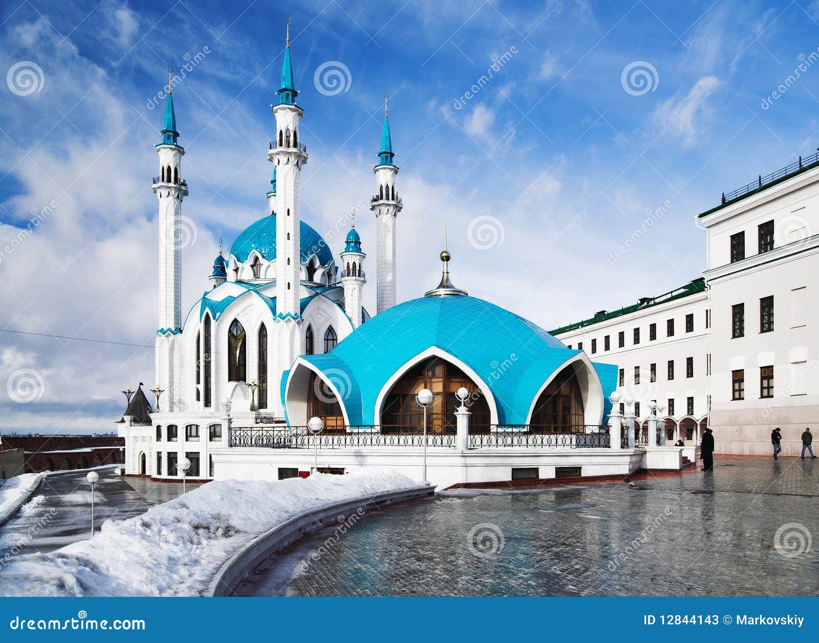 Qolsharif Mosque in Kazan Kremlin Stock Image - Image of scene, mosque ...