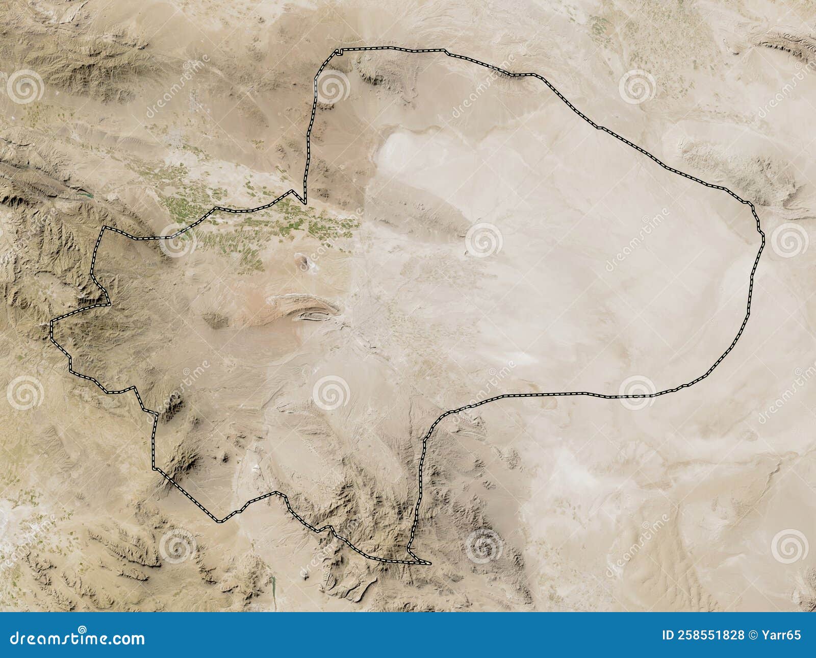Qom, Iran. Low-res Satellite. No Legend Stock Illustration ...