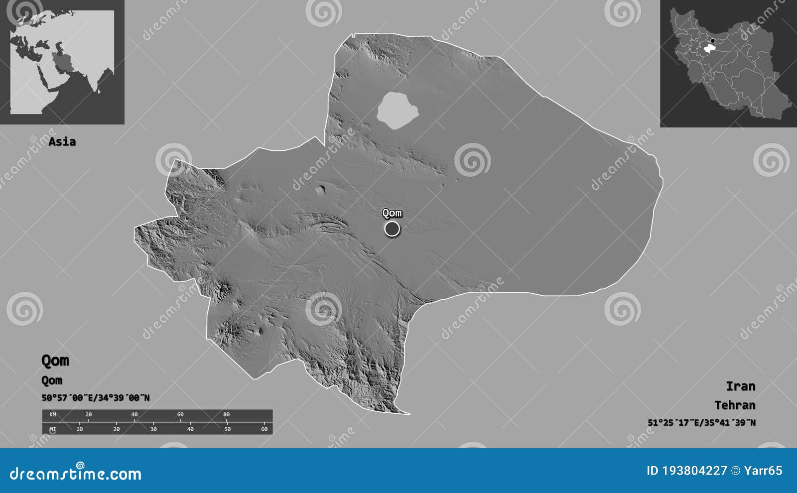 Qom, Province of Iran,. Previews. Bilevel Stock Illustration ...