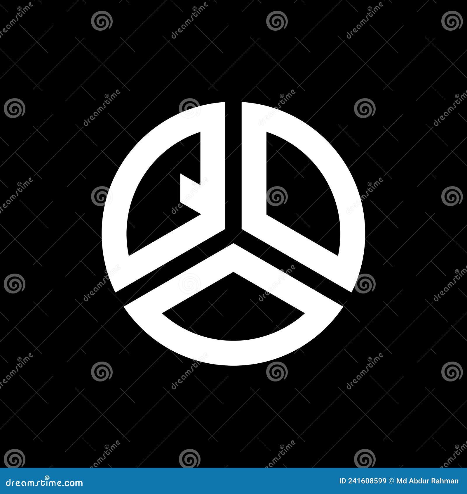 QOO Letter Logo Design on Black Background. QOO Creative Initials ...