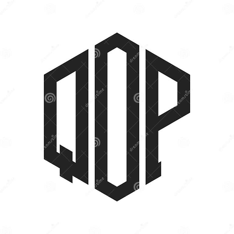 QOP Logo Design. Initial Letter QOP Monogram Logo Using Hexagon Shape ...