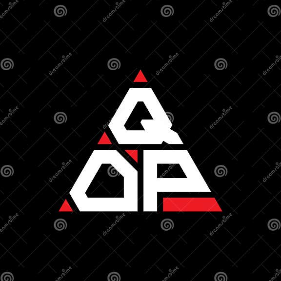 QOP Triangle Letter Logo Design with Triangle Shape. QOP Triangle Logo ...