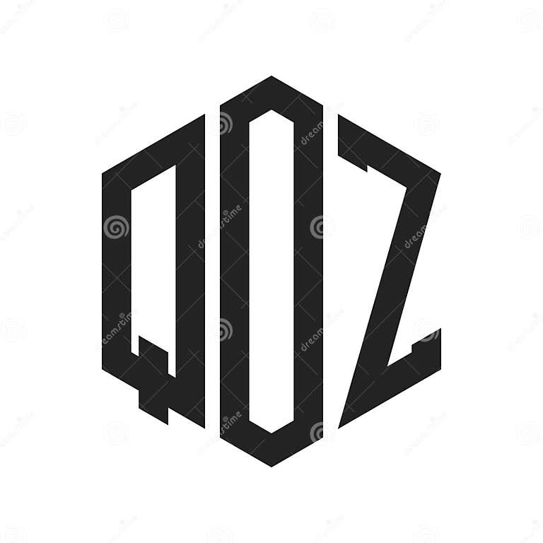 QOZ Logo Design. Initial Letter QOZ Monogram Logo Using Hexagon Shape ...