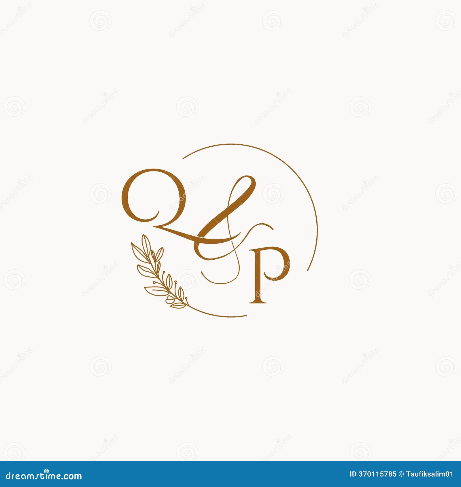 QP Initial Wedding Monogram Logo Cartoon Vector | CartoonDealer.com ...