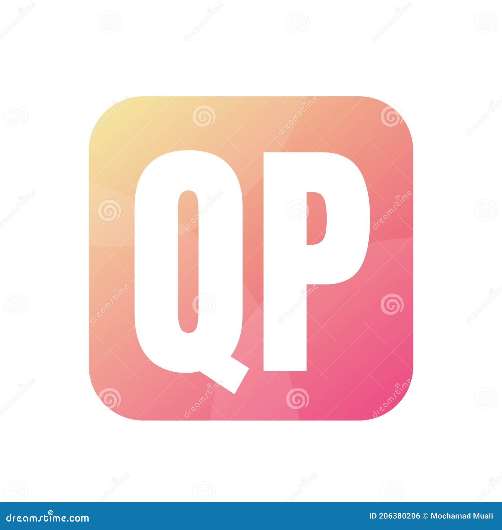 QP Letter Logo Design with Simple Style Stock Vector - Illustration of ...