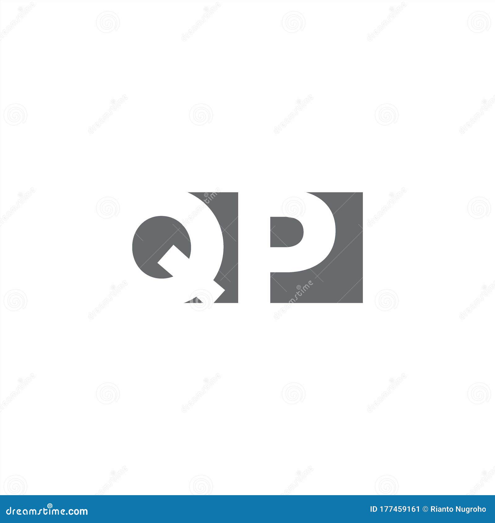 QP Logo Monogram with Negative Space Style Design Template Stock Vector ...