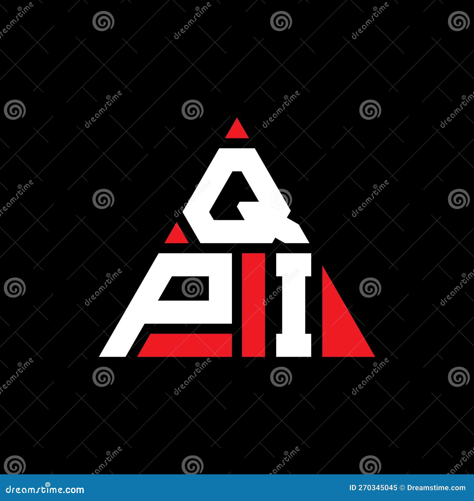 QPI Triangle Letter Logo Design with Triangle Shape. QPI Triangle Logo ...