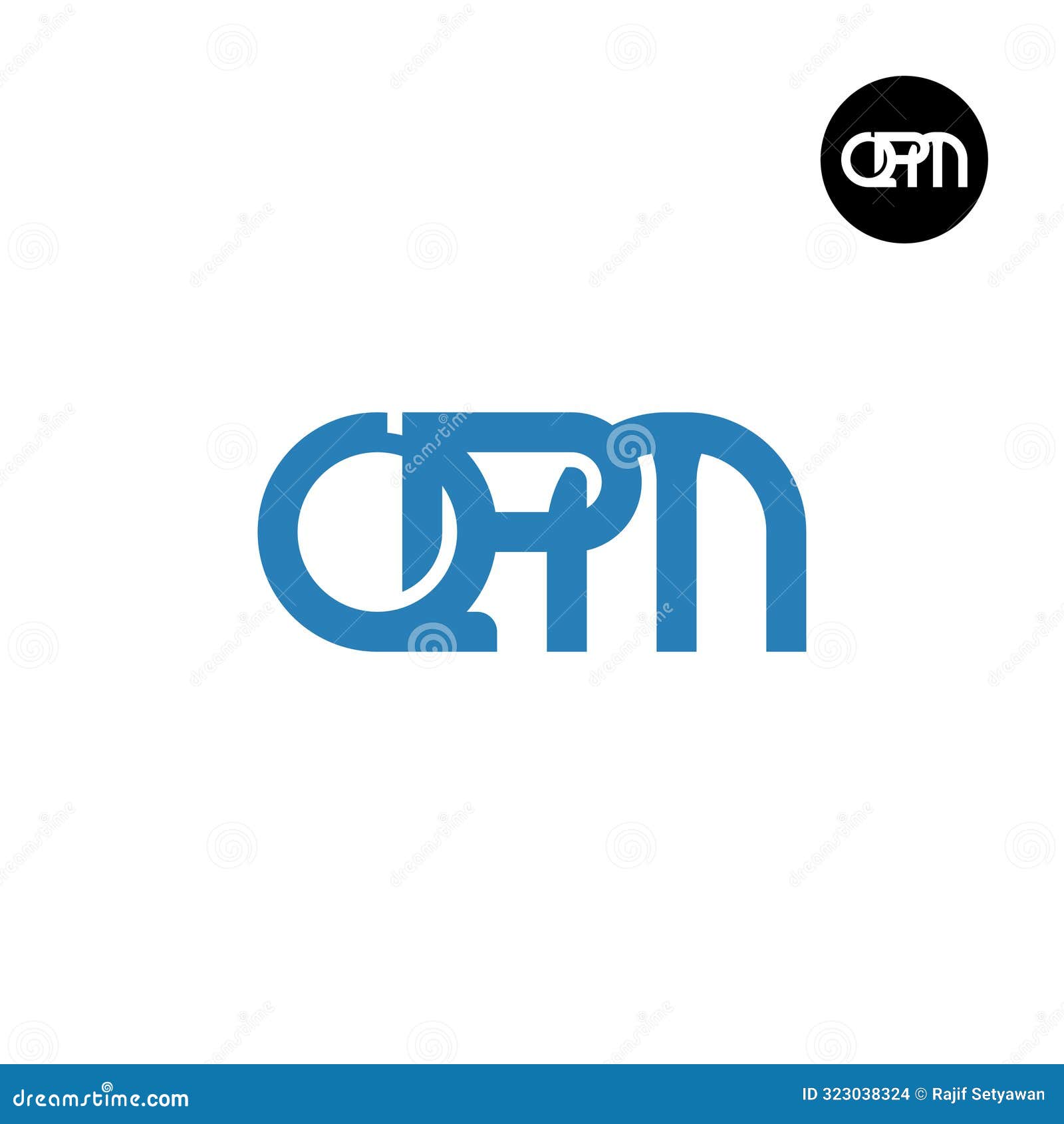 QPM Logo Letter Monogram Design Stock Vector - Illustration of monogram ...