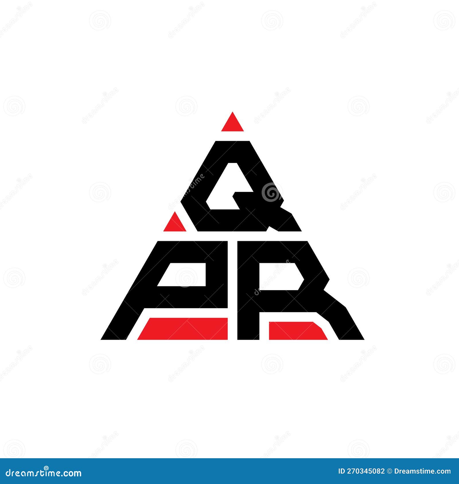 QPR Triangle Letter Logo Design with Triangle Shape. QPR Triangle Logo ...