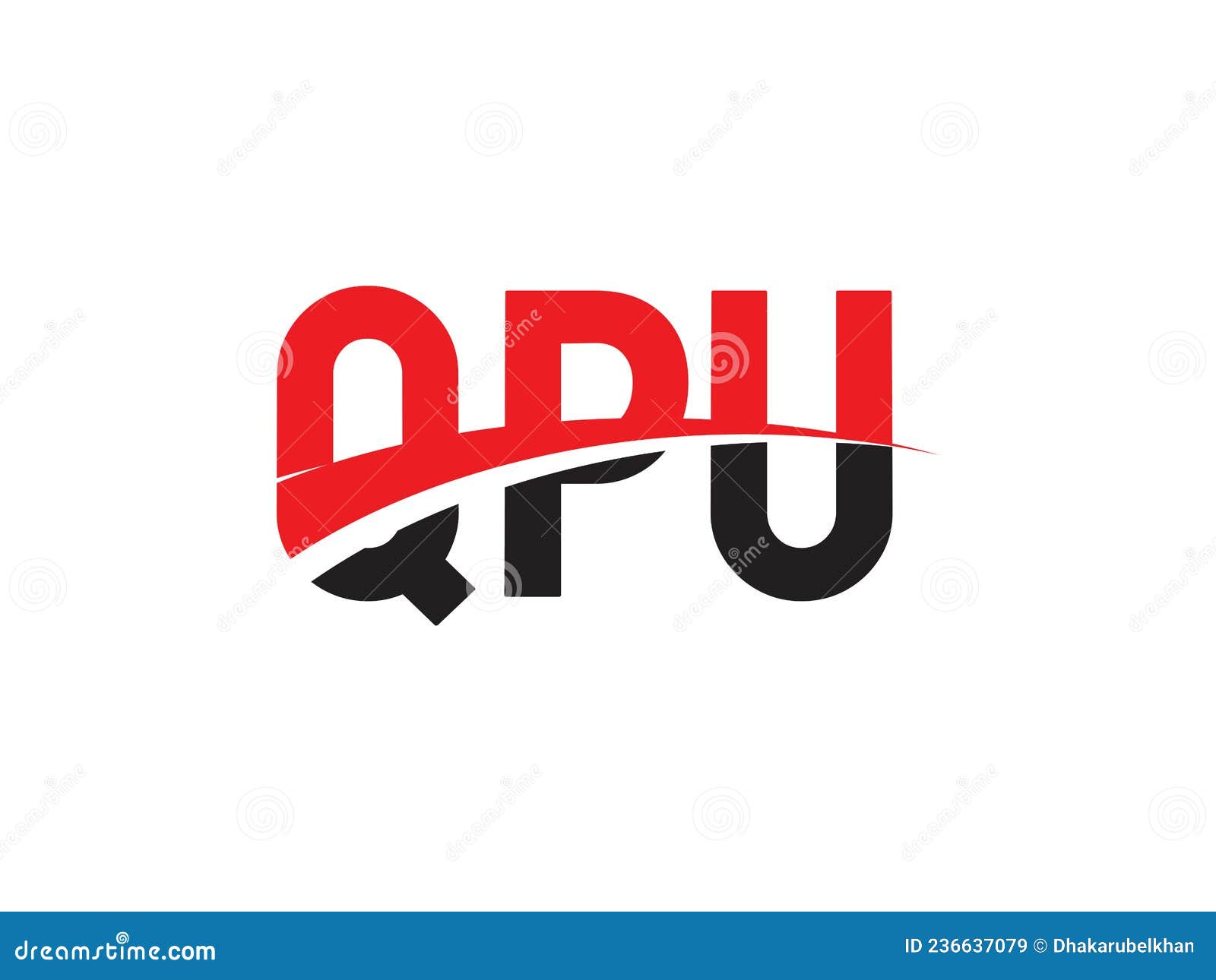 QPU Letter Initial Logo Design Vector Illustration Stock Vector ...