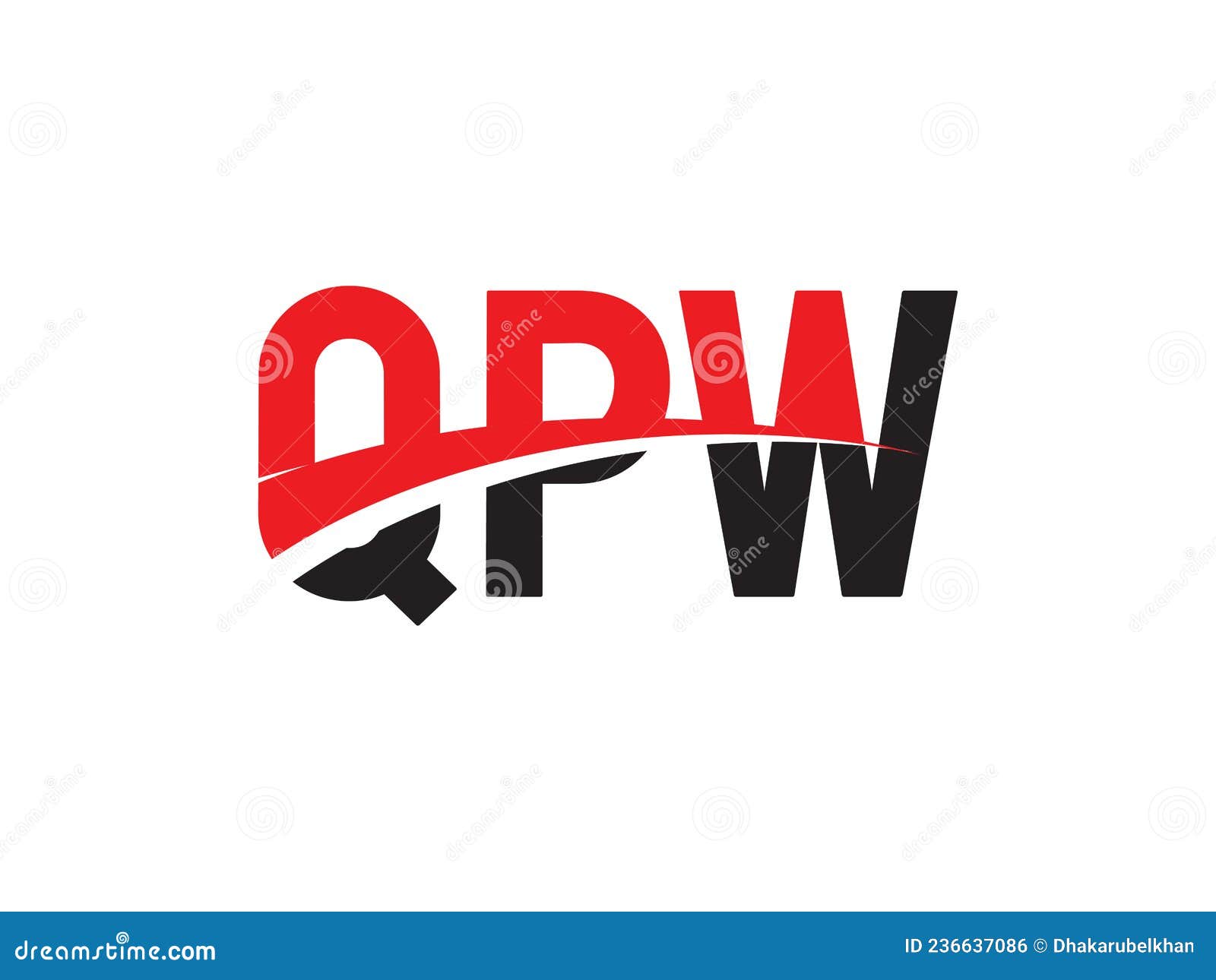 QPW Letter Initial Logo Design Vector Illustration Stock Vector ...