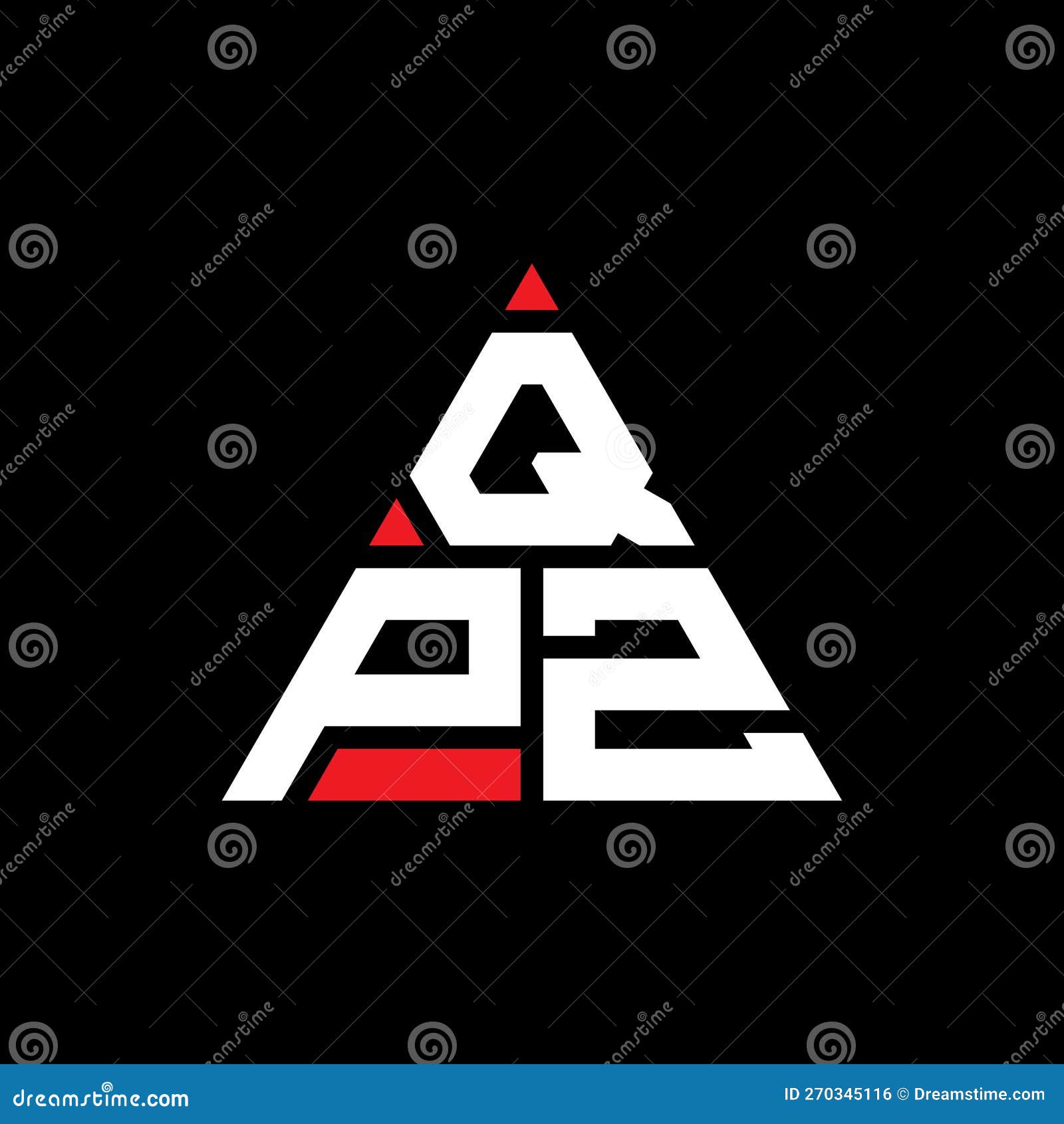 QPZ Triangle Letter Logo Design with Triangle Shape. QPZ Triangle Logo ...