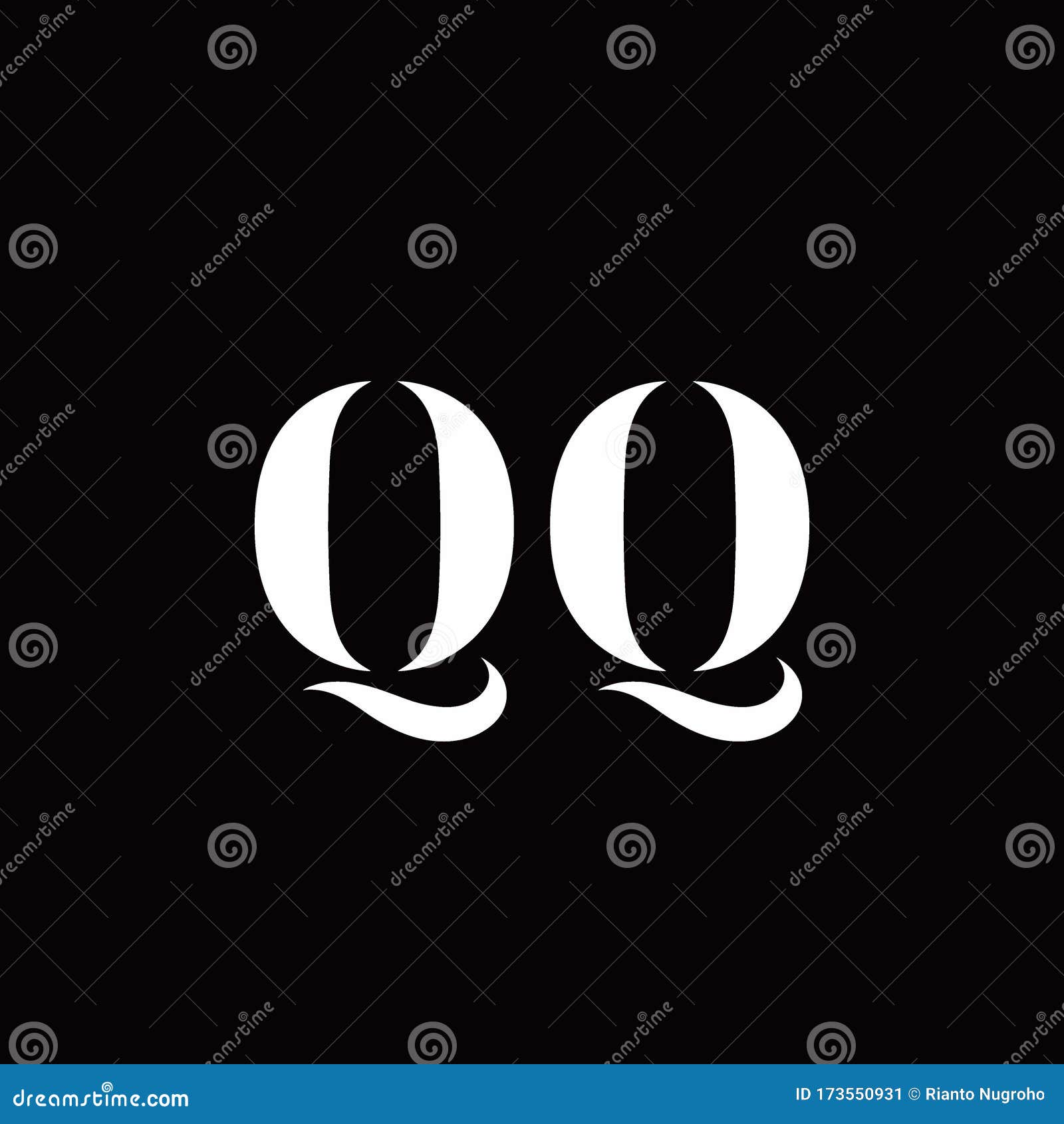 QQ Logo Letter Initial Logo Designs Template Stock Vector ...