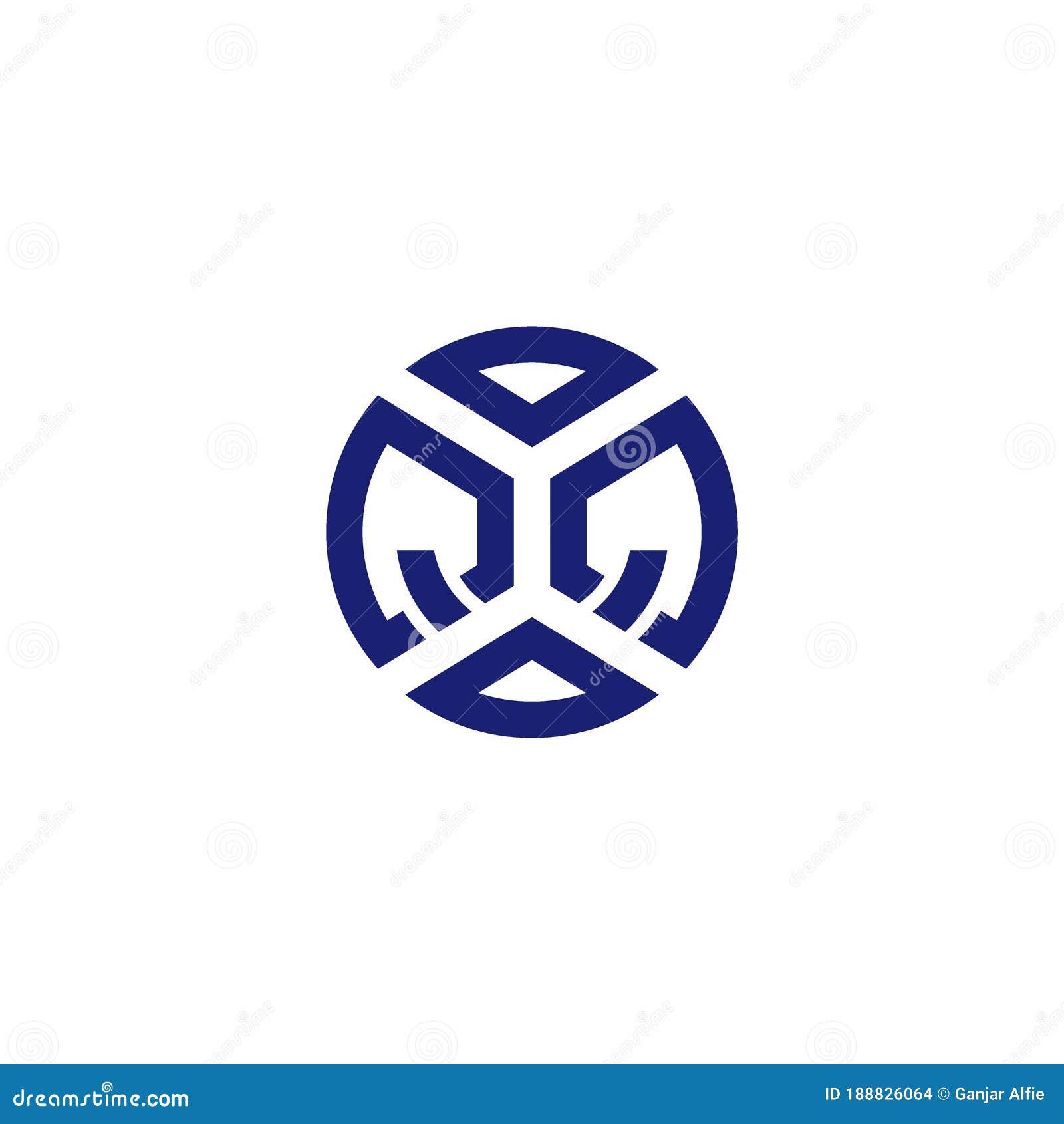 QQ Monogram Logo with Abstract Shapes in Modern Style Stock Vector ...