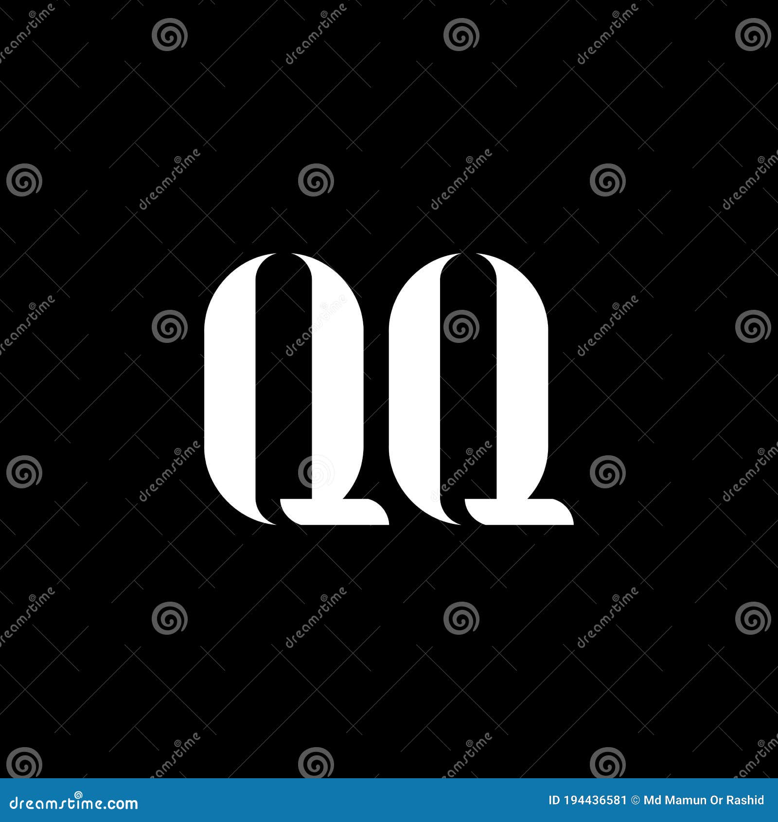 QQ Q Q Letter Logo Design. Initial Letter QQ Uppercase Monogram Logo ...