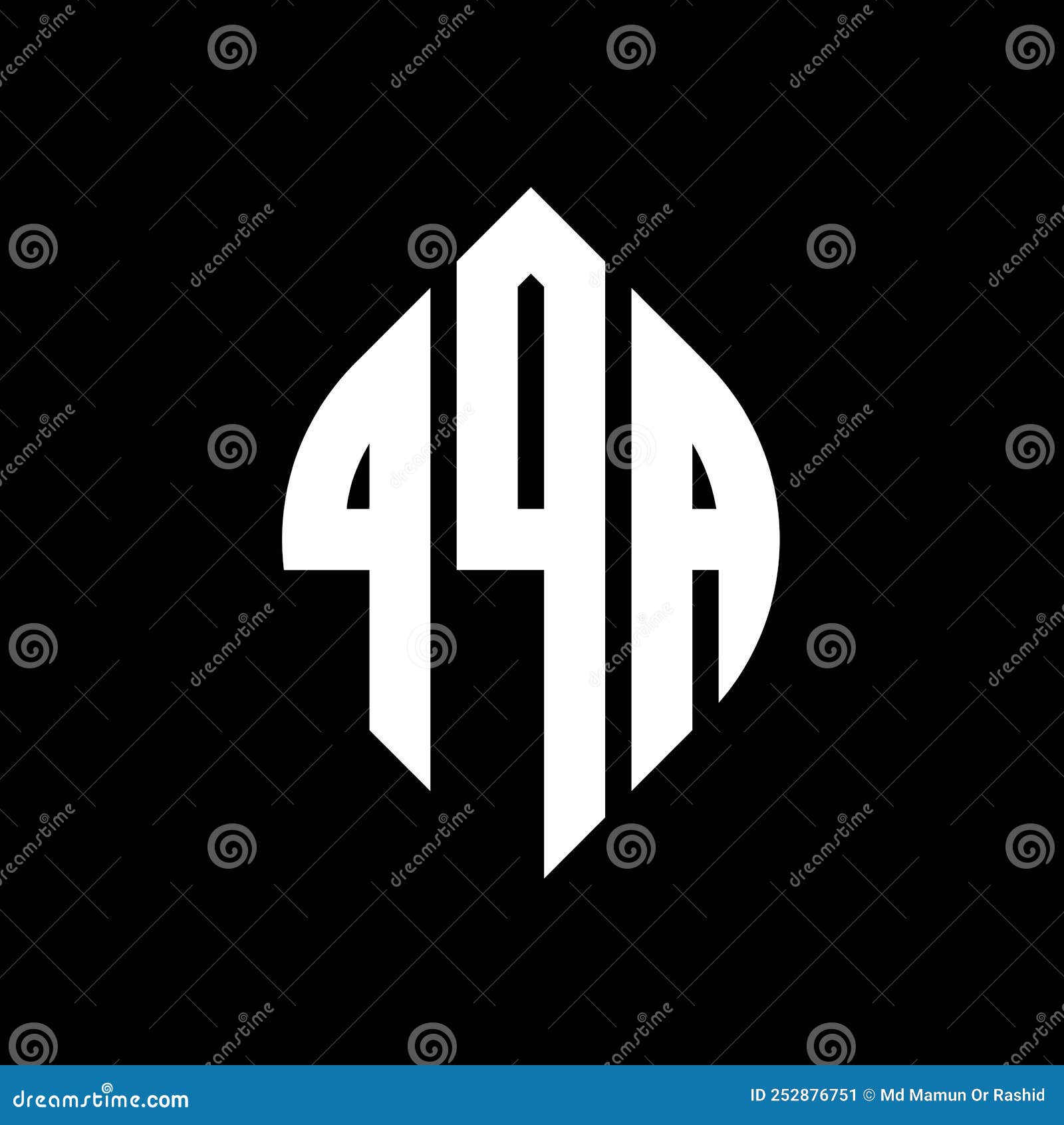 QQA Circle Letter Logo Design with Circle and Ellipse Shape. QQA ...